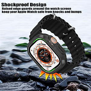 Botomore Compatible with Apple Watch Ultra Case 49mm, [NO Screen Protector] Military Grade Matte Rugged Bumper Shockproof Cover for iWatch