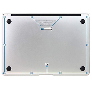 SLAUNT 4 Pack Rubber Case Feet and Replacement Screws (2 Long and 8 Short) Screwdriver Kit Set Compatible with Mac Book Air 11inch 13 inch A1370 A1369 A1465 A1466