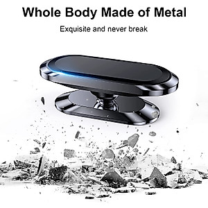 【2-Pack】 Magnetic Phone Holder for car, [ Super Strong Magnet][ with 4 Metal Plate ] iPhone Magnetic CarMount for Cell Phone, [ 360° Rotation ] Universal Dashboard Adhesive Car Magnetic Phone Mount