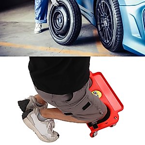 Kneeling Pad, Rolling Knee Dolly Sliding Knee Pads Protector with 5 Swivel Castors Repair Tool Tray for Mechanic Carpenter Flooring