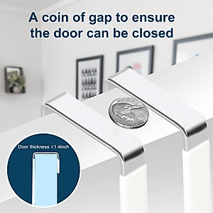 DAJIANG Over Door Hooks, 4 Pack - Soft Rubber, Prevent Scratches, For Hanging Clothes, Towels, Bags in Bathroom, Bedroom, Kitchen