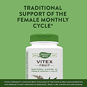 Nature’s Way Vitex Fruit, Traditional Support of Monthly Cycle*, Vegan, Non-GMO, 320 Capsules