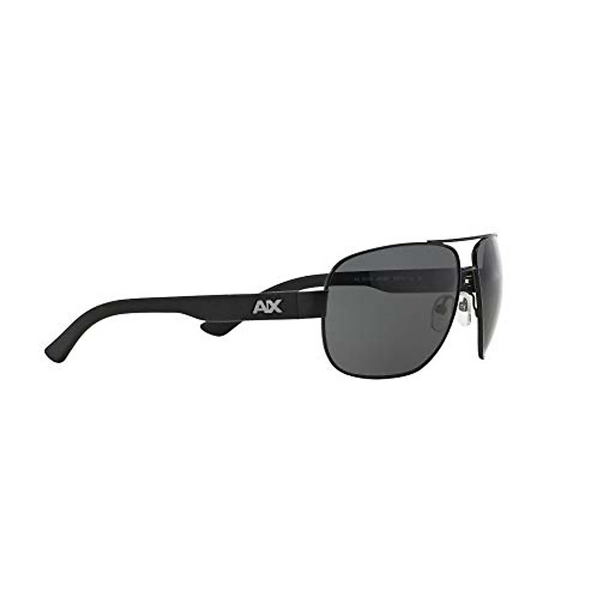 A|X ARMANI EXCHANGE Men's AX2012S Rectangular Sunglasses, Matte Black/Grey, 62 mm