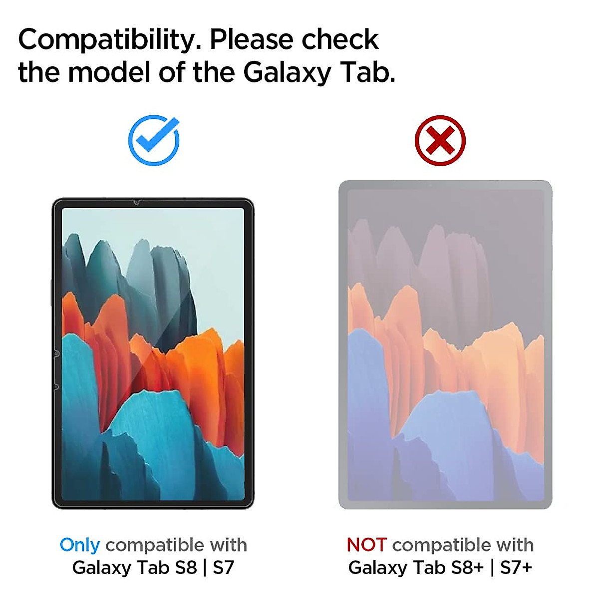 Spigen Tempered Glass Screen Protector [GlasTR EZ FIT] Designed for Galaxy Tab S8 / Galaxy Tab S7 (11 inch) [9H Hardness/Case-Friendly]