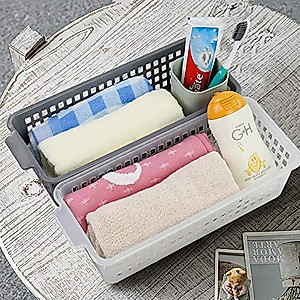 DynkoNA Small Storage Baskets Set of 6, Plastic Baskets For Organizing