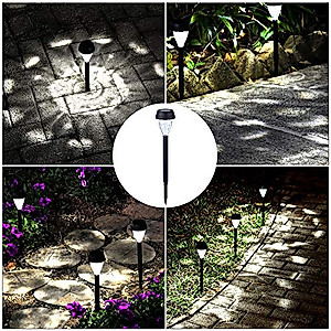TWINSLUXES 12 Pack Solar Pathway Lights,Outdoor Waterproof Garden Lights LED Landscape Lighting Up to 12 Hrs Long,Auto On/Off Dusk to Dawn for Sidewal,Lawn, Patio, Yard…