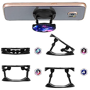 Weewooday 10 Pieces Phone Grip Holder Nebula Collapsible Phone Holder Self-Adhesive Sublimation Phone Holders for Smartphone and Tablets