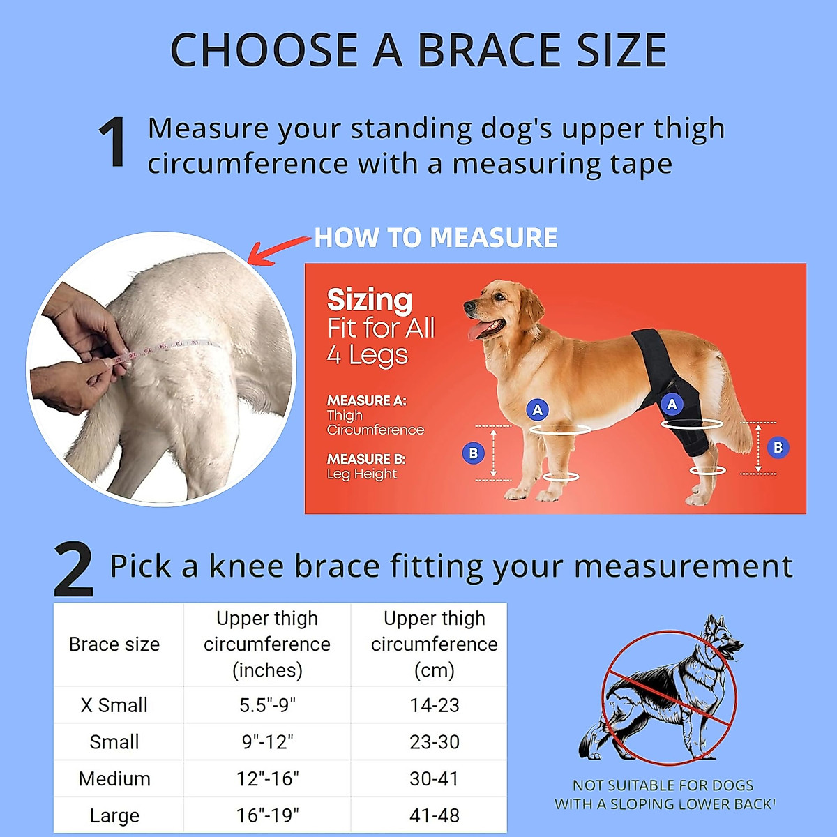 dreamynini Dog Knee Brace for Torn Acl Hind Leg, Dog Hip Support Brace for Cruciate Ligament Injury, Hip Dysplasia, Better Recovery with Adjustable Dog Leg Braces for Back Leg or Front Leg - Medium