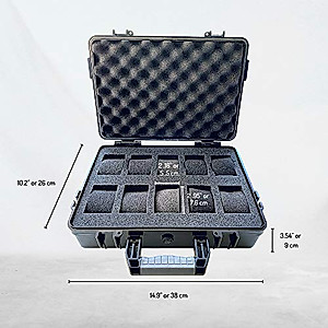 ModernGen 10 Slot Watch Box Travel Case - Heavy Duty Plastic Impact Resistant Waterproof