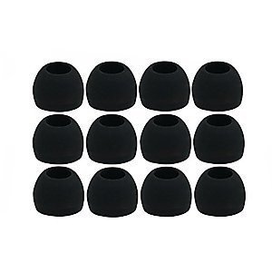 12pcs (All-B) Medium (M) Replacement Ear Adapters Earbuds Ear Tips Compatible with Sennheiser IE Series, CX Series, CXC Series, CXL Series, OCX Series, and MM Series in Ear Earphones Headphones