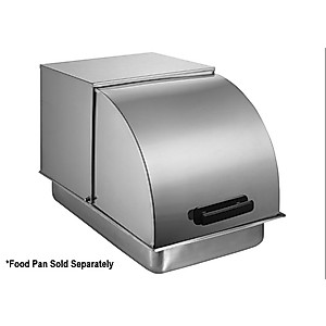 Soro Essentials- Stainless Steel Square Back Roll Top Cover with Handle- Fits 12” x 20" Steam Table Pan Anti-Jamming Steam Pan Cover Restaurant Steam Table Pan Cover for Commercial Kitchen Supplies