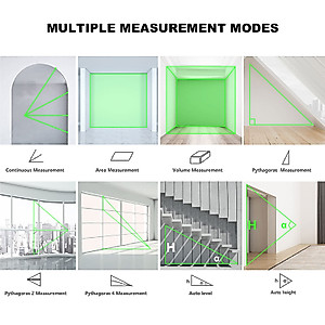 Mileseey S8GA Laser Measure Green Beam 230 ft, Laser Tape Measure with Angle Sensor IP65, Pythagorean, Distance, Area, Volume Measuring, ±1/16in Accuracy, Laser Measurement Tool