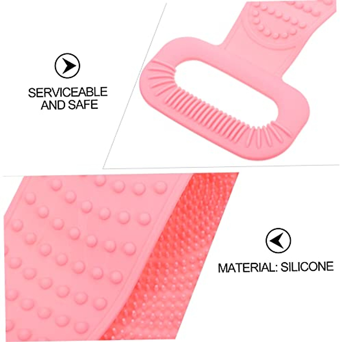 Alipis 3 Pcs Silicone Bath Towel Body Towel Bath Sponge Spa Towels Back Body Scrubber Cleaning Towels Body Scrub Sponge Silicone Exfoliating Brush Shower Towel Shower Brush Accessories