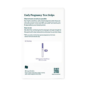 Natalist Pregnancy Test Strips Early Detection for Women Clear & Accurate Results Ease Your Mind up to 6 Days Before Missed Period - 15 Count