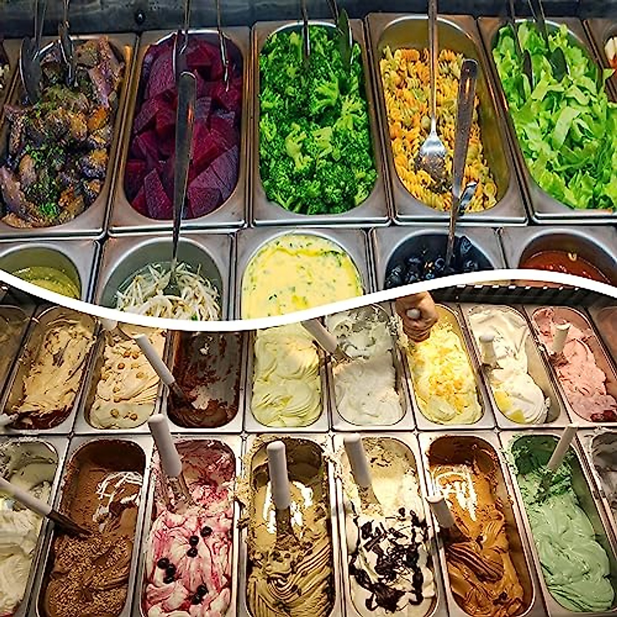 8 Packs Stainless Steel Hotel Pans 1/3 Size x 6" Deep Steam Table Pan with Lids Commercial Food Storage Containers Stackable Metal Steamer Pan Anti-Jam Hotel Pan Restaurant Warm Pans for Buffet Party