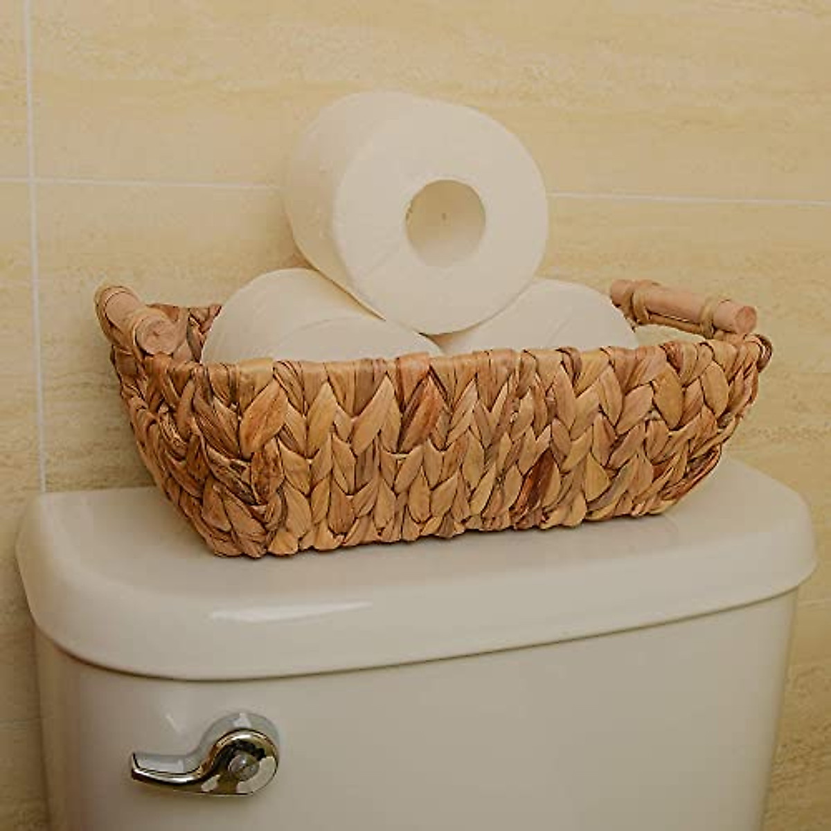 StorageWorks Water Hyacinth Storage Baskets Set