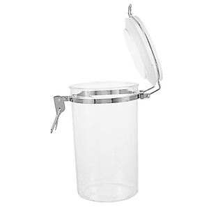 PRETYZOOM Clear Plastic Containers Jar with Lid Snack Container Food Container Clear Jar Clear Container Food Storage Jars Container with Lid Container for Food Plastic Jar Nut
