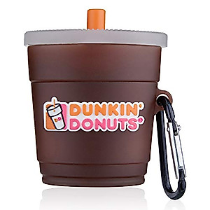 JoySolar for Airpod 1&2 Case, Cute Cartoon 3D Soft Silicone Air Pods Funny Cover, Kawaii Fun Cool Keychain Design Shell, Drink Fashion Stylish Girls Kids Teens Women Cases for Airpods (Brown Tangsi)