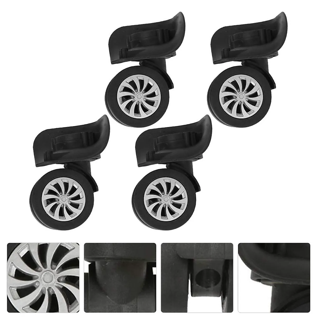BESPORTBLE Furniture Wheels Luggage Universal Wheel, Suitcase Wheels Spare Wheels Swivel Wheel Suitcase Replacement Swivel Wheel Trolley Case Caster Luggage Accessories 4Pcs Luggage Wheels