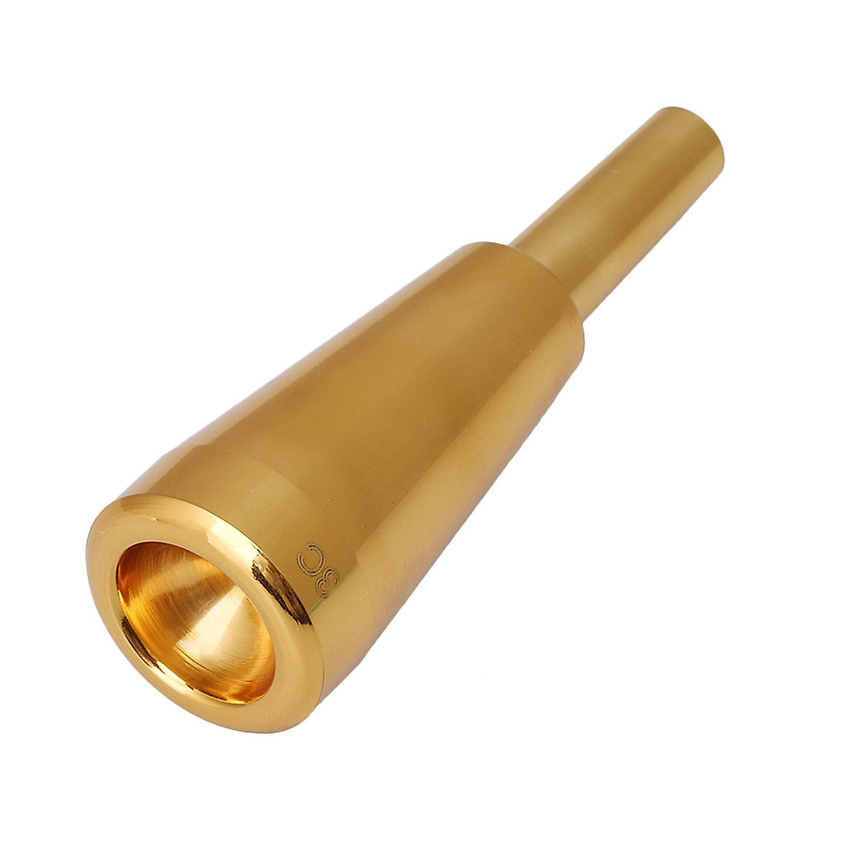 Mxfans 9.8mm Outer Diameter 3C Trumpet Mouthpiece Replacement Golden-Plated Musical Instrument Accessory