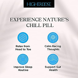 HigherDOSE CHILL Chews - Magnesium Chewable Gummy Vitamins for Men & Women - Calming Magnesium Citrate Gummies with Ashwagandha Root Extract, Reishi Mushroom, Lion's Mane & L-Theanine - 90 Gummies