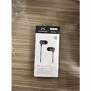 SoundMAGIC E50 Wired Earbuds No Microphone in Ear Monitor HiFi Earphones Noise Isolating Headphones Comfortable Fit Black Gold