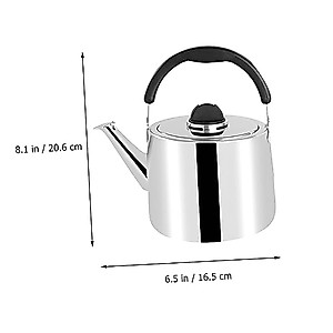 FELTECHELECTR Pot Thermal Coffee Stovetop Kettle Coffee Stovetop Coffee Dispenser Gas Whistling Kettle Coffee Espresso Maker Microwave Small Tea Kettle Basket Bottle Plastic Silver
