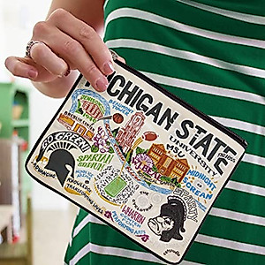 Catstudio Michigan State University Collegiate Zipper Pouch Purse | Holds Your Phone, Coins, Pencils, Makeup, Dog Treats, & Tech Tools