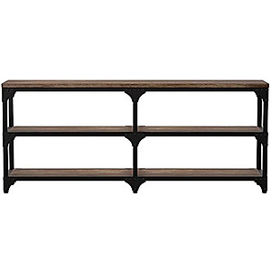 ACME Gorden Console Table - 72680 - Weathered Oak & Antique Silver