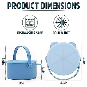 Silicone No Spill Snack Cups for Toddlers – Portable Baby Snack Cup Containers with Dustproof Lid – Dishwasher-Friendly Toddler Spill Proof Cups Without BPA, Lead, or Phthalates – Pink and Lilac