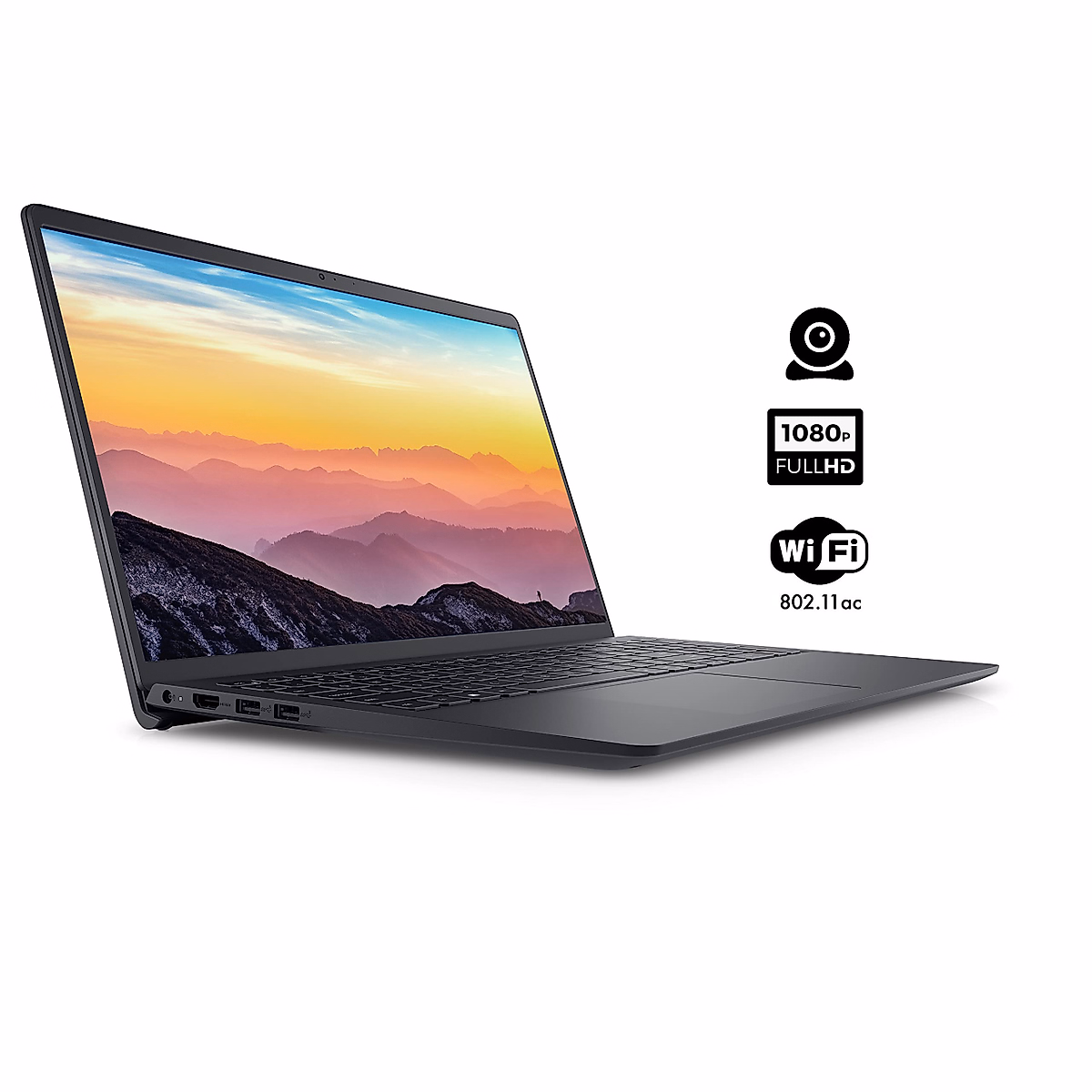 Dell Inspiron 15 3000 Series 3511 Laptop, 15.6" FHD Touchscreen, Intel Core i5-1035G1, 32GB DDR4 RAM, 512GB PCIe SSD, SD Card Reader, Webcam, HDMI, Wi-Fi, Windows 11 Home, Black