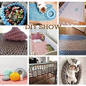 OURVER (No.12 Gray) Super Bulky Arm Knitting Wool Roving Knitted Blanket Chunky Wool Yarn Super Thick Yarn for Knitting/Crochet/Carpet/Hats, 1.1 lbs/500g/17.6 Ounze