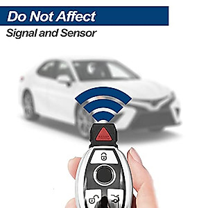 Fit for Mercedes Benz C E S G M CLS CLK G R Class Sprinter 300 Series Smart TPU Key Fob Remote Cover Case Shell Glove Pouch Holder Protector Keyless Entry Sleeve Accessory, w/ Metal Key Chain, Silver