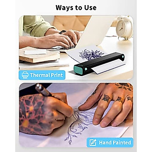 Phomemo Tattoo Transfer Paper - 100 Sheets A4 Size, Thermal Stencil Paper for Tattoo Transfer Kit - Commercial & Personal Use, DIY Tattoo Tracing Paper Compatible with M08F Printer & Tattoo Supplies