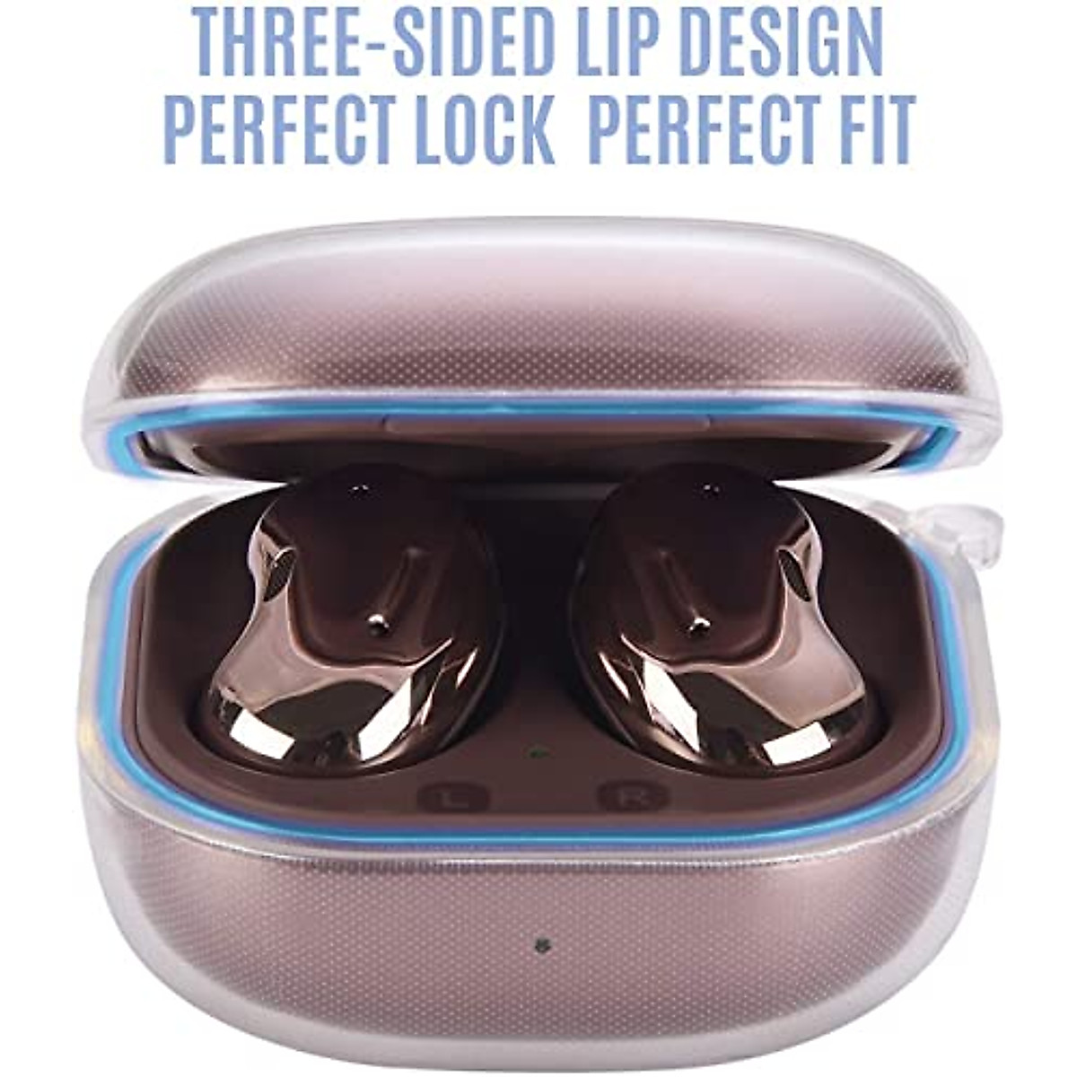 Compatible with Galaxy Buds 2 / Galaxy Buds Pro / Galaxy Buds Live ,Soft TPU Printing Case Shock-Absorbing Protective Cover with Keychain (Floral Owls)