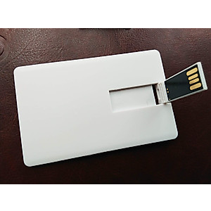 Credit Card USB Flash Drive Blank DIY Memory Stick Wholesale Bulk Pack 5 (64GB, White)