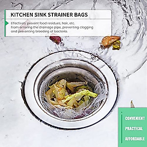300 Pcs Kitchen Sink Strainer Bags Disposable Sink Garbage Bags,Sink Filter Net, Suitable for Kitchen and Bathroom Sink Drainage,for Collecting Kitchen Food Waste Leftover Garbage(300 3.54×3.54IN)