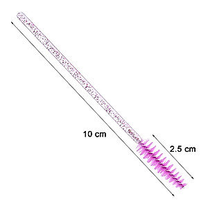 300 Disposable Mascara Wands Eyelash Brush Spoolies for Eye Lash Extension, Eyebrow and Makeup Crystal Tbestmax