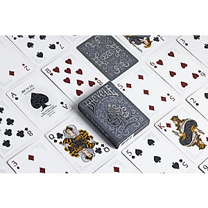 Bicycle Cinder Premium Playing Cards, Silver Smoke Foil, 1 Deck