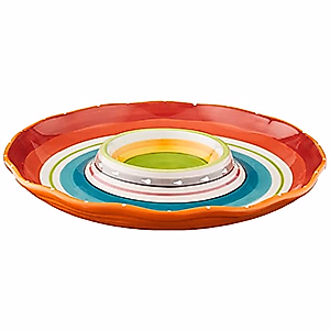 Certified International Mariachi Chip and Dip Serving Set, 13.5", Multicolor