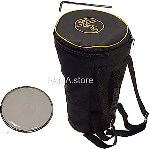 New Gawharet El Fan 17 inches Drum Darbuka tabla doumbek mother of pearl musical instrument Egyptian handmade with bag (Green Castle 17")