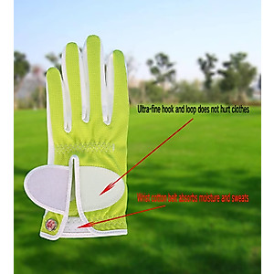 SIMPLE SYMBOL Women's RainGrip Golf Glove Two Pack,Hot Wet Weather Comfort,（Two Left Hands Or Two Right Hands Or One Pair） Four Colors to Choose from Pink/Purple/White/Green(Green,S,Right)