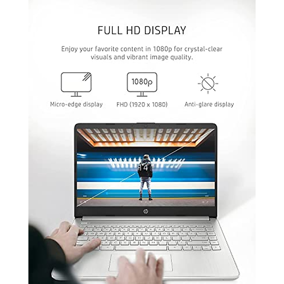 2022 HP Pavilion Laptop, Micro-Edge 14-inch Full HD Display, AMD Ryzen 5 5500U (Beats i7-10610U), 16 GB RAM, 512 GB PCIe SSD, Thin & Portable, Long Battery Life, Webcam, HDMI, Windows 11, Sliver