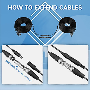 Anlink 4 Pack 100Ft/30M 4K 8MP 5MP All-in-One BNC Video Power Cable, BNC Extension Surveillance Camera Wires for CCTV Camera DVR Systems (8pcs BNC Connectors, 100pcs Cable Clips Included)