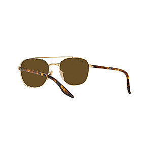Ray-Ban RB3688 Square Sunglasses, Gold/Polarized Brown, 52 mm