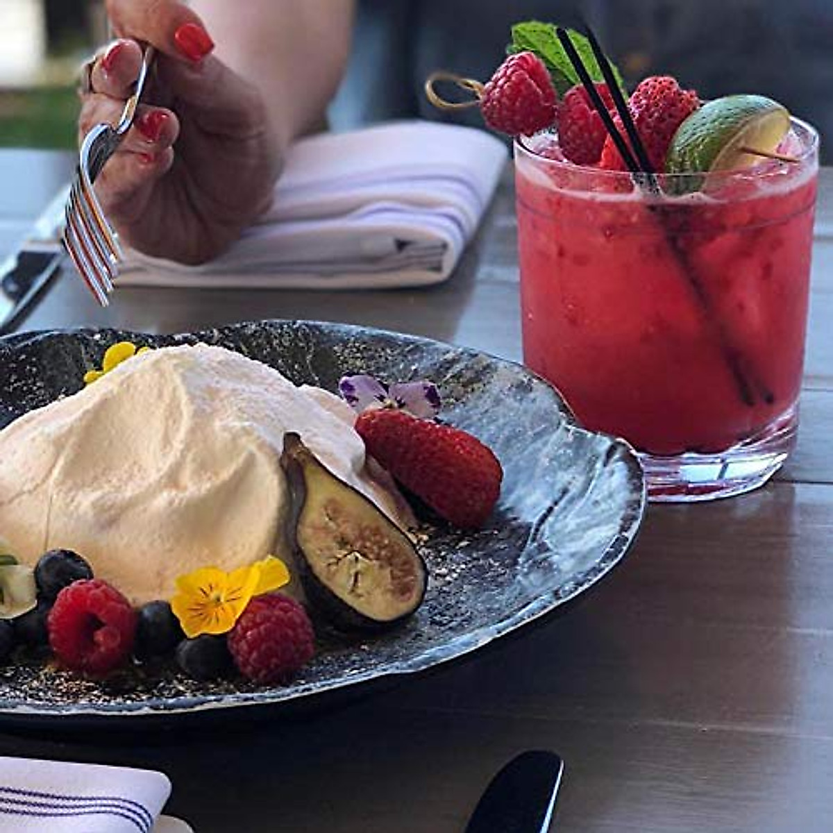 Drinique Elite Tumbler Unbreakable Tritan Iced-Tea Glasses, 12 oz (Set of 4), Clear