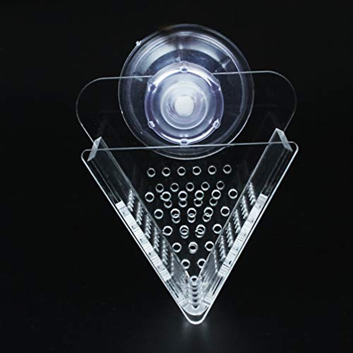 balacoo 2pcs Aquarium Cone Red Worm Feeder Acrylic V-Shape Brine Shrimp Feeder Red Bug Feeder Nematode Cup with Suction Cups