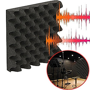 6 Pack Egg Crate Foam Cushion 2" Thick 12"W x12"L Acoustic Panels Sound Proof Foam Padding, Foam Sheets, Foam Pad, Dampening Foam, Convoluted Packing Foam
