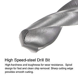 uxcell Tap & Bit Sets, 5/16-18 UNC H2 Straight Flute Machine Thread Milling Tap Extra Long, 6.5mm High Speed Steel (HSS) Twist Drill Bit