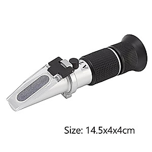 Brix Meter Refractometer, 0‑80% Adjustable Lens Fruit Sugar Content Measuring Tool Portable Intuitive for Home for Sugary Drink